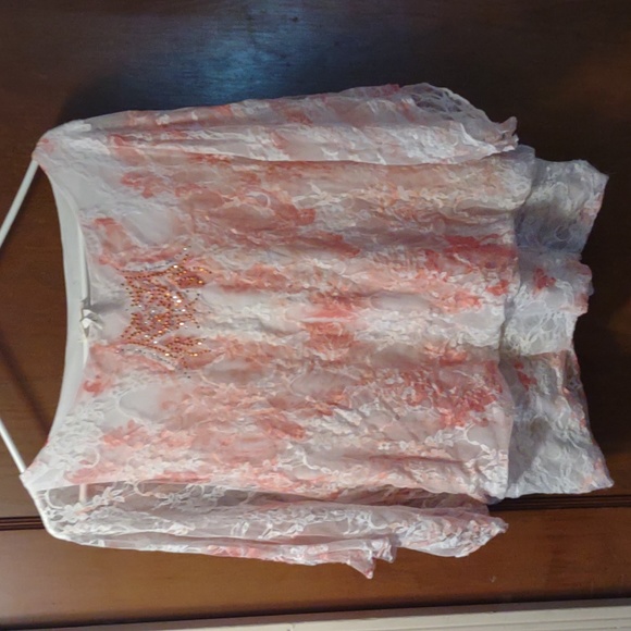 Brittany Black | Tops | Batwing Layered Tank Top Shear Lace Tank Floral ...